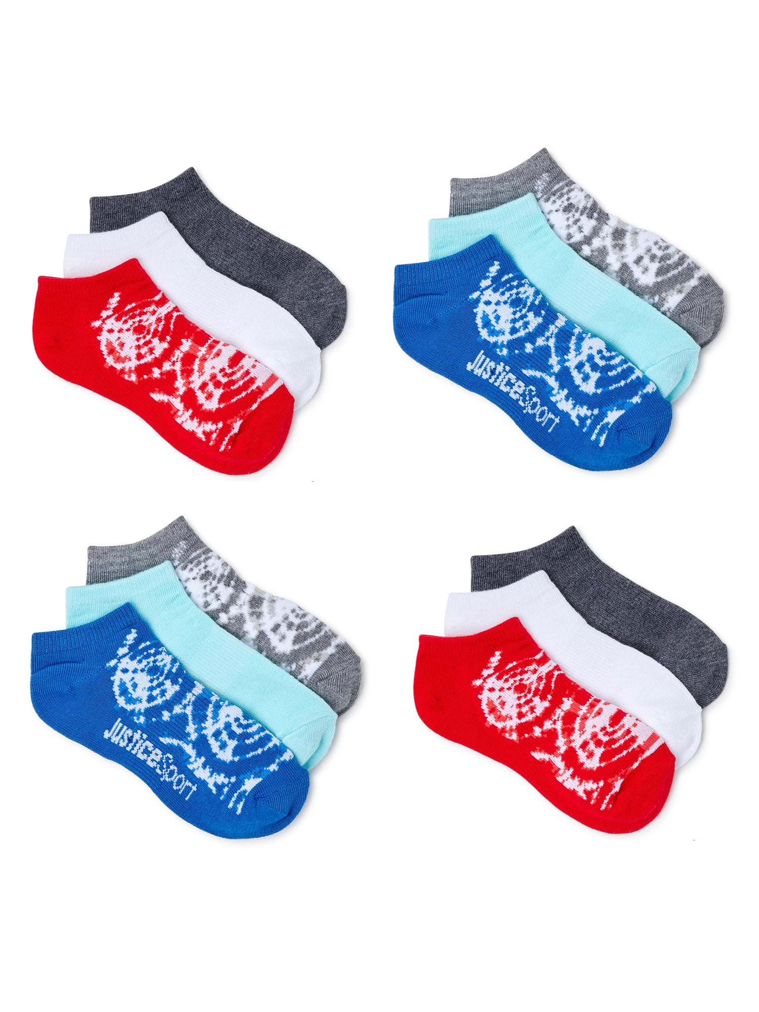 Justice Girls No Show Sport Socks, 12-Pack, Sizes M-L - Walmart.com