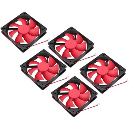 5Pcs 12cm Computer Cooling Fan, 12V 2.5P Interface 1,900RPM PC Power ...