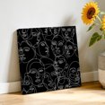 Abstract Style Canvas Wall Art Framed Wall Decor for Living Room ...