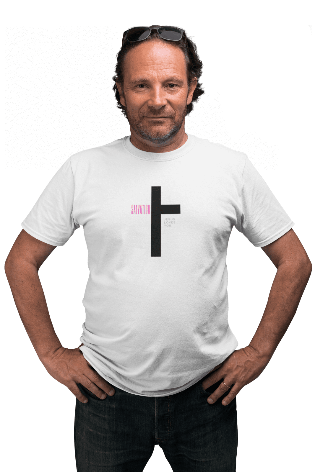 Kimaran Christian Cross Salvation Jesus Loves U T Shirt Unisex Short