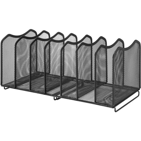 Simple Trending Mesh Desktop File Sorter Organizer, 7-Section Bookshelf ...