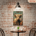 2D Flat, Highland Cow and Daisy Spring Floral Themed Metal Sign - 8x12 ...