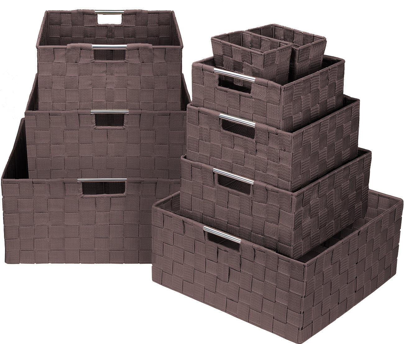 Sorbus Storage Box Woven Basket Bin Container Tote Cube Organizer Set Stackable Storage Basket