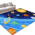 Astronomy Washable Area Rugs 2.7'x5', Planets Saturn Sun Stars Galaxy ...