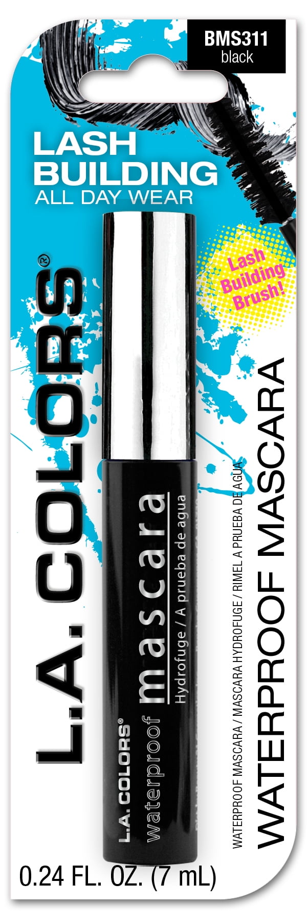 L.A. COLORS Lash Building Mascara Waterproof, 0.24 fl oz - Walmart.com