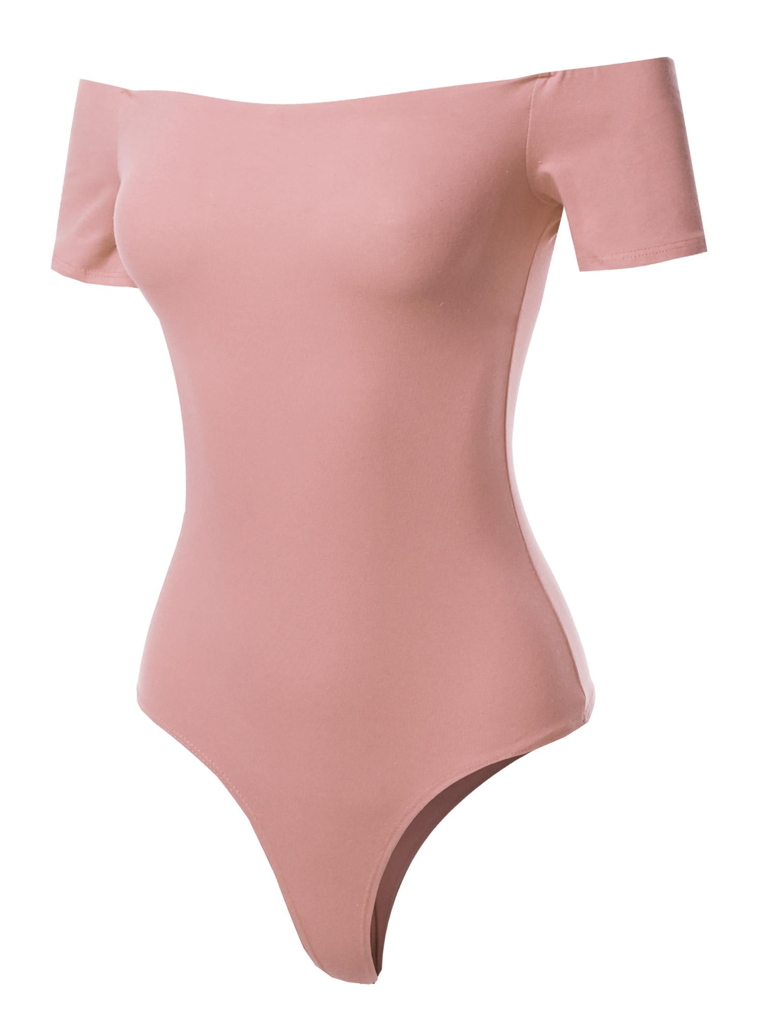 FashionOutfit Women's Solid Sexy Off Shoulder Top Bodysuit - Walmart.com