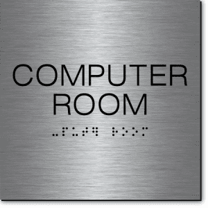Computer Room Sign-Steel / Black (1 Unit) - Walmart.com