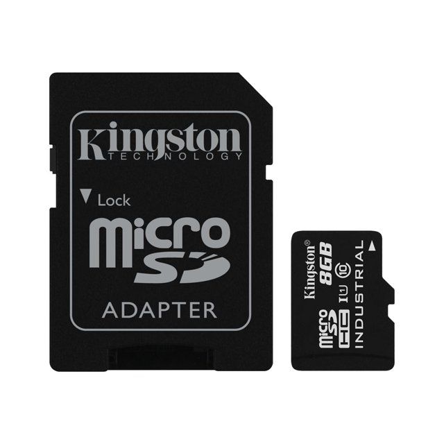 8GB microSDHC UHS-I Class 10 Industrial Temp Card with SD Adapter ...