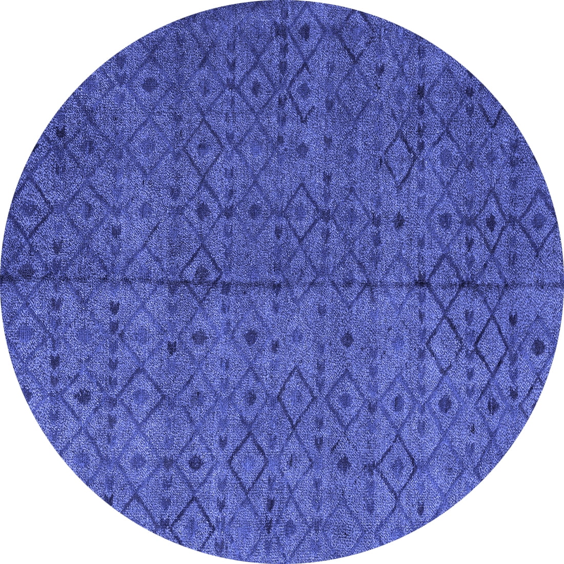Ahgly Company Machine Washable Indoor Round Abstract Blue Modern Area ...