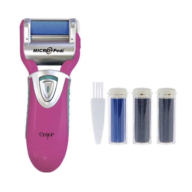 Emjoi Micro-Pedi Callus Remover with Bonus Replacement Rollers - Pink ...