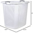 2.5 Bushel White Laundry Basket – Comfortable Built-in Handles ...