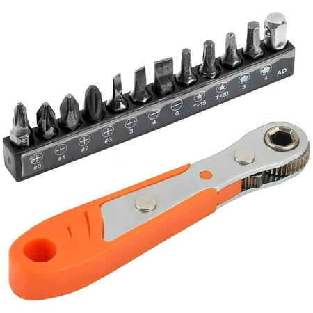 Bail Ratchet Wrench Magnetic Phillips Screwdriver, 6.35mm 1/4 Inch Mini ...