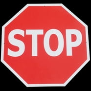Red Plastic Reflective Trail Sign 12 Inch - Stop - Walmart.com