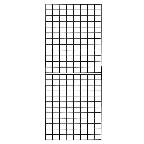 Black 2' X 6" Wire Grid Kit - (2) 2' X 3" Panels - Walmart.com ...