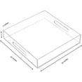 Clear Sturdy Acrylic Serving Tray with Handles - 10x10Inch - Coffee ...