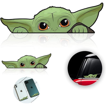 10 Pack Baby Yoda Stickers, 5 Large and 5 Small Stickers for Window ...