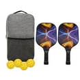 Pickleball Paddle Set 4x Pickleballs Balls with Carry Bag Pickleball ...