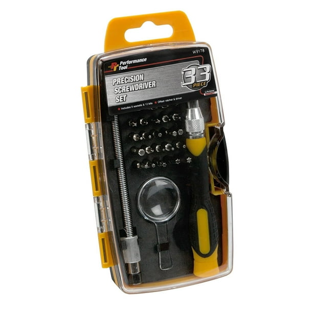 Performance Tool W9178 Precision Driver Set, 33-Piece - Walmart.com