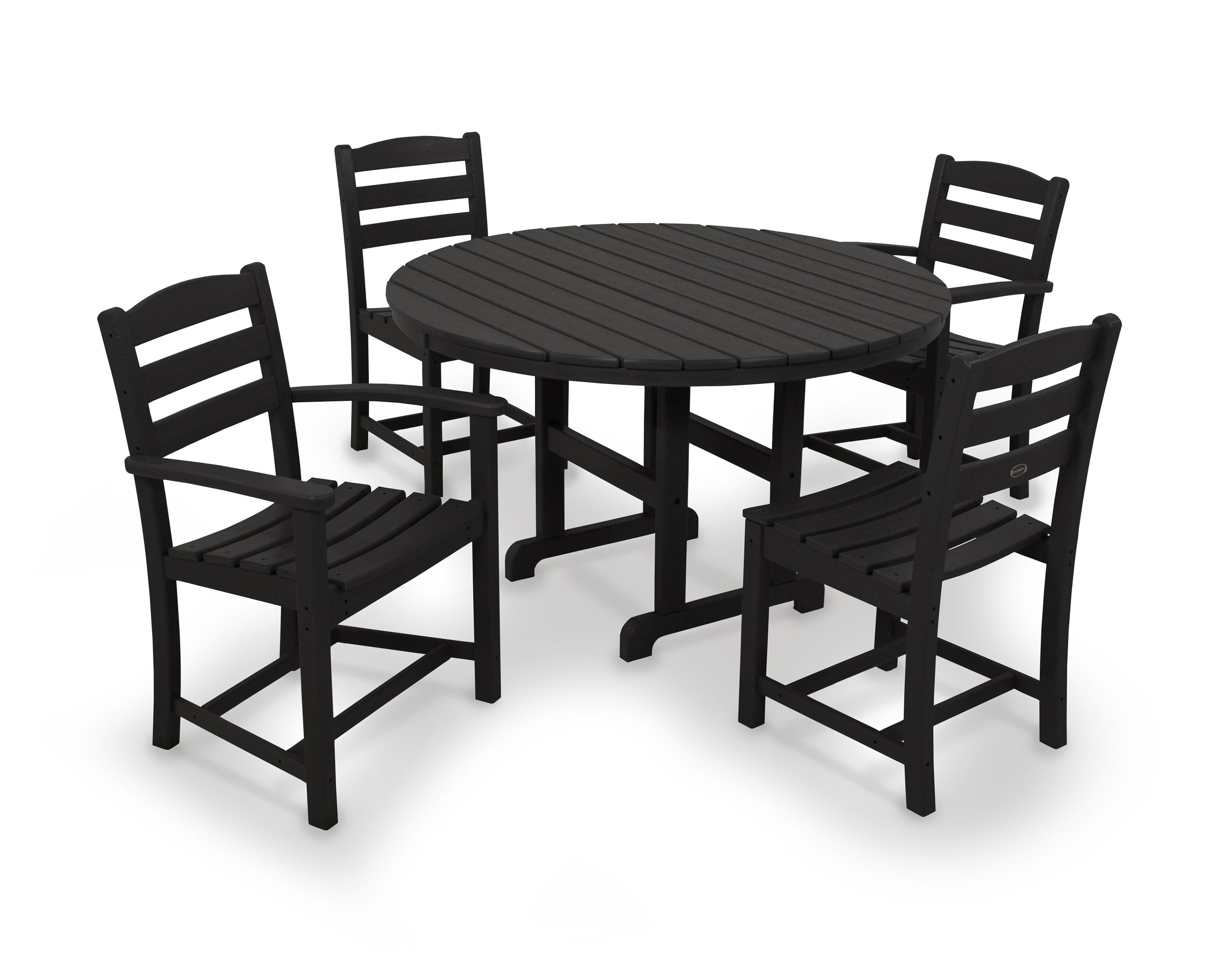 POLYWOOD La Casa Café 5-Piece Dining Set in Black - Walmart.com