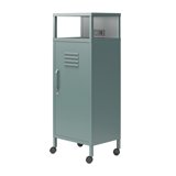 Novogratz Cache Metal Locker-Style Mobile Storage Cart, Hunter Green ...