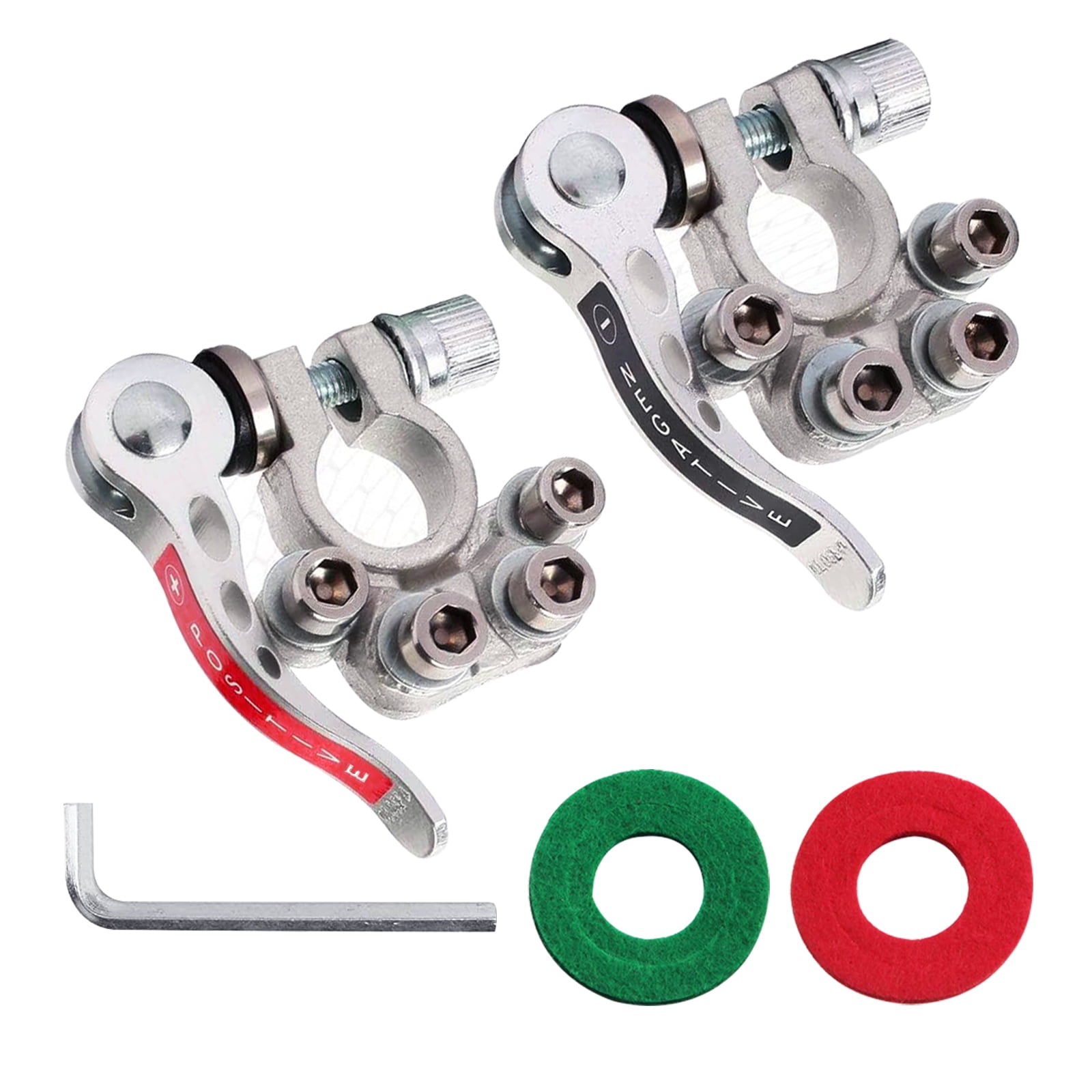 Ampper Brass Quick Release Battery Terminal Connector Clamps, 4 Way Top ...