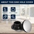 Sink Tap Hole Cover Brushed Stainless Steel, Faucet Hole Cover 1 Pack ...
