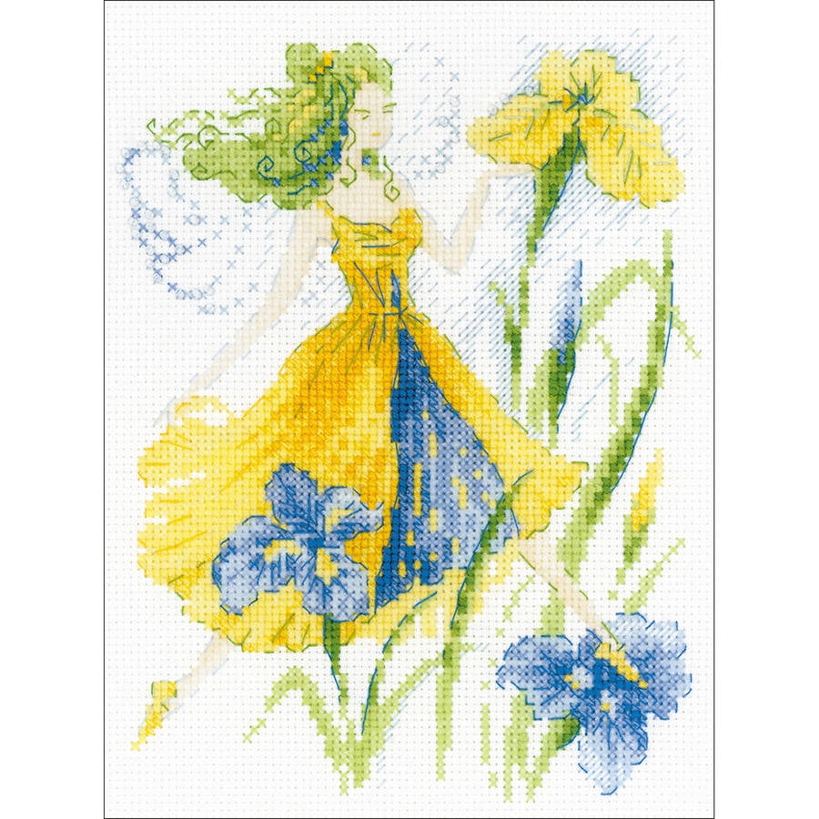 Sunny Day Fairy Counted Cross Stitch Kit, 6" x 8", 14-Count - Walmart ...