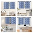 Blue Checkered Pattern Blackout Curtains,Triple Weaved Fabric,Thermal ...