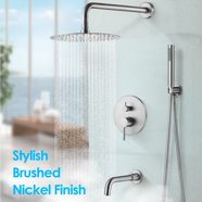 PowerSpa Extra-Large 5" Face 7-Setting Luxury Rainfall Hand Shower ...