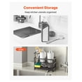 Kitchen Sink Caddy Organizer, 2 Tier Sponge Holder with Brush Holder ...