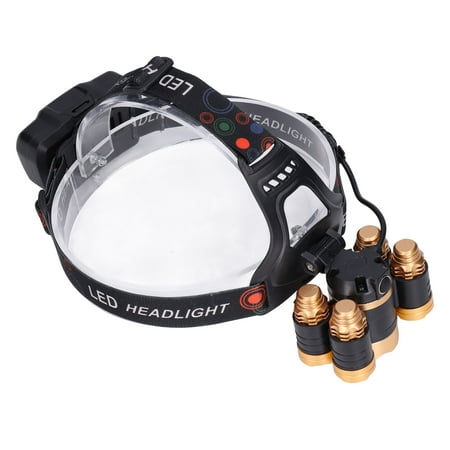 Rechargeable Head Flashlight,5 Head LED Headlight Headlight Head ...