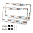 2-Pack Aluminum License Plate Frame with 2 Holes for Elliptical GM ...