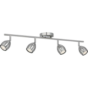 Pro Track Mini S-Wave 6-Head LED Ceiling Track Light Fixture Kit Spot ...