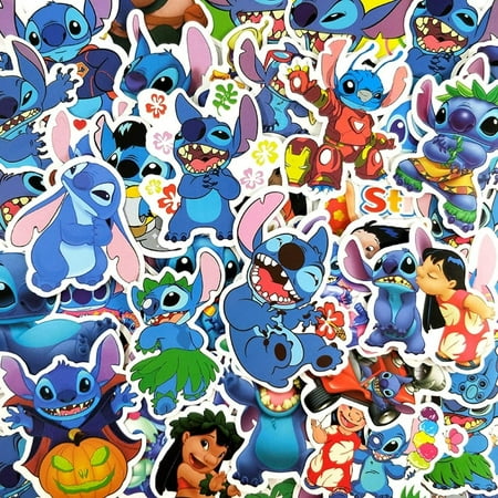 Lilo and Stitch Stickers 55 Pcs/Set Graffiti Stickers for Skateboard ...