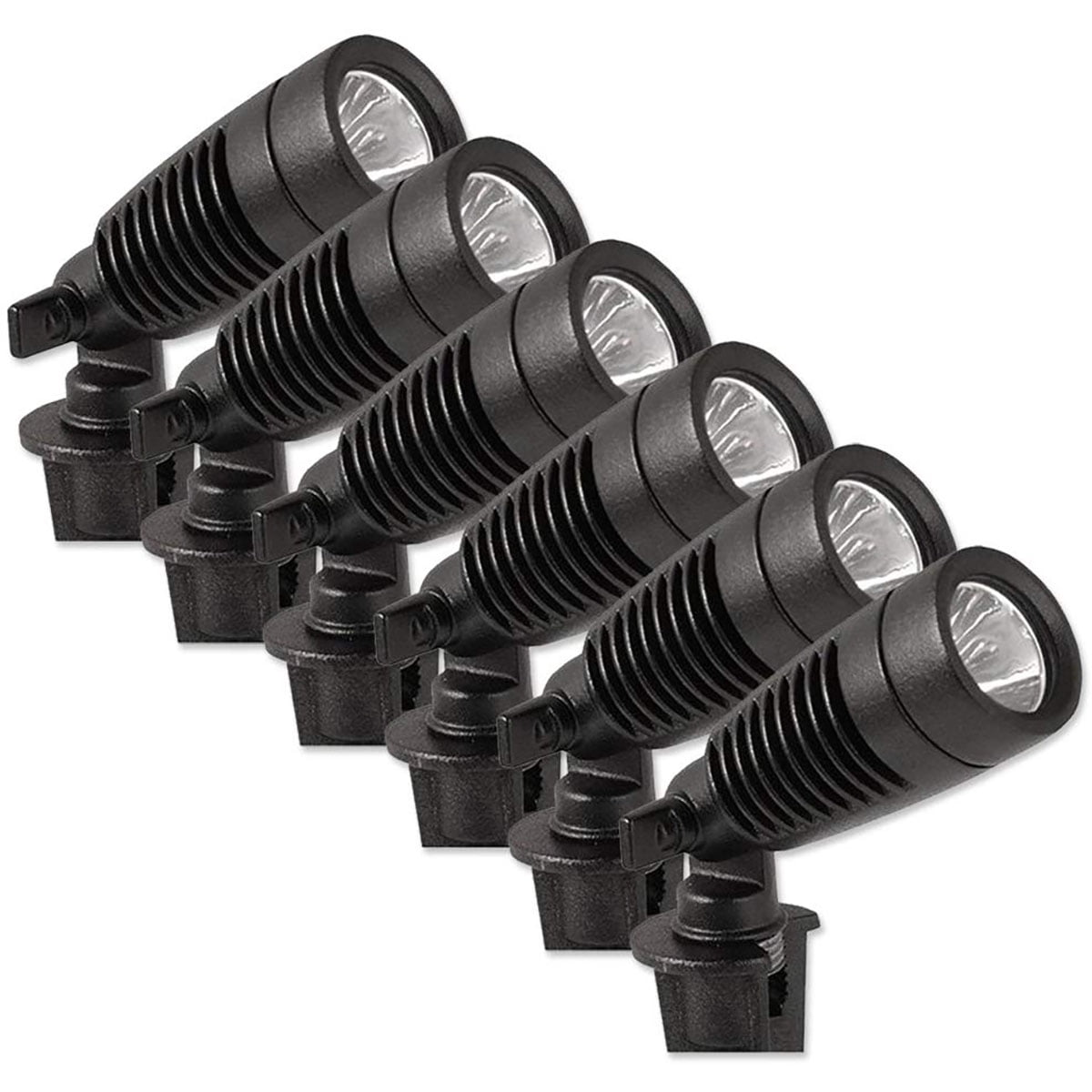 Moonrays 1-Watt Low Voltage LED Above Ground Outdoor Metal Spot Lights ...