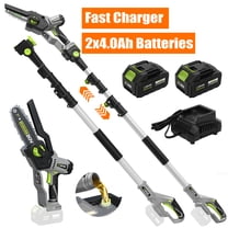 Vipuse 2-in-1 Cordless Pole Saw with Two 4.0Ah Rechargeable Batteries ...
