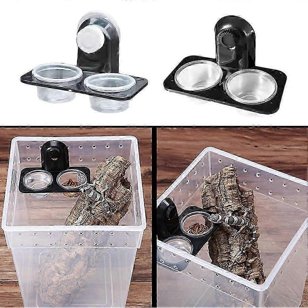 Reptile Food Bowl Crested Gecko Food Dish Plastic Bowls For Reptiles ...