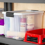 Sterilite 30 Quart Clear Plastic Stackable Storage Bin Totes, 18 Pack ...