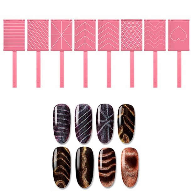 Magnet Nail Art Polish Tool Set, Cat Eye Gel Polish 3D Gel Cat Eye ...