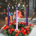 JUNXIAO-16 Pack Advent Taper Candles Premium Hand Dipped 10in Unscented ...