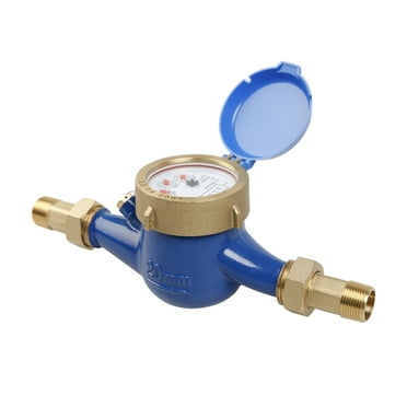 "DAE AS200U-75 Brass Water Meter with 3/4"" NPT Couplings, Flow ...