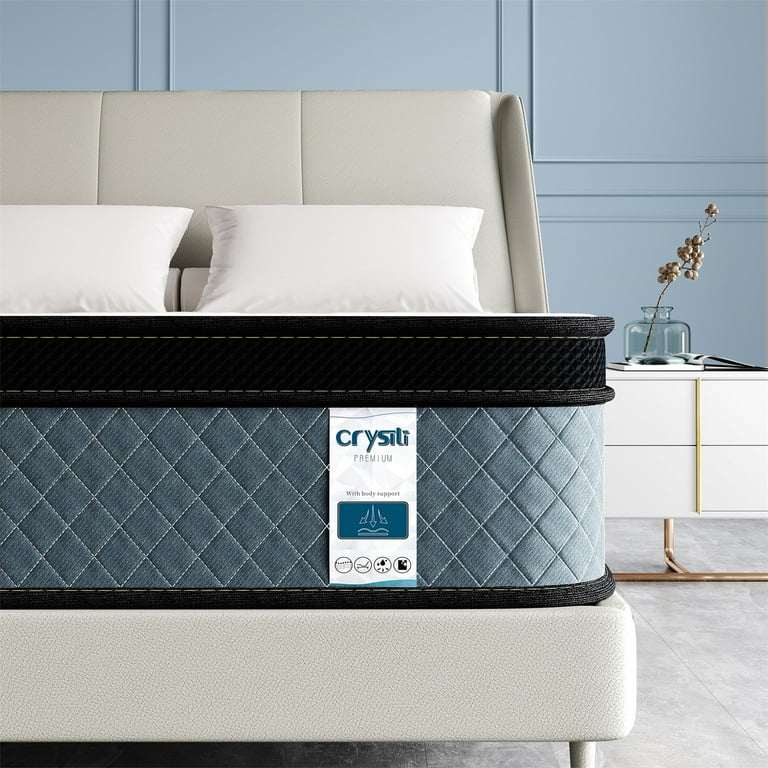 Queen Size 14 inch Hybrid Spring Pocket Memory Foam Mattress in a Box Walmart