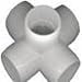1-1/4" 5-way Cross PVC Fitting Connector - Walmart.com