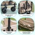 Collapsible Wagon Cart Max 350lb Load & Expandable Storage 100L, Double ...