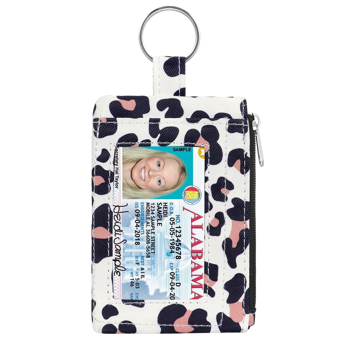 HAWEE Zip ID Case, Slim Coin Purse Wallet Change Pouch with Key Ring ...