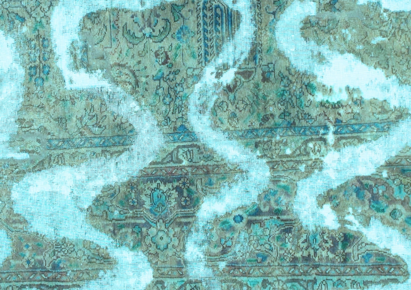 Ahgly Company Indoor Rectangle Abstract Light Blue Modern Area Rugs, 2 ...