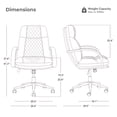 Spruce & Spring Modern Ergonomic Swivel Office Chair with Bentwood Arms ...