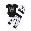 Newborn Baby Boy Cotton Clothes Set - Tops, Romper Pants, Legging Hat - Walmart.com