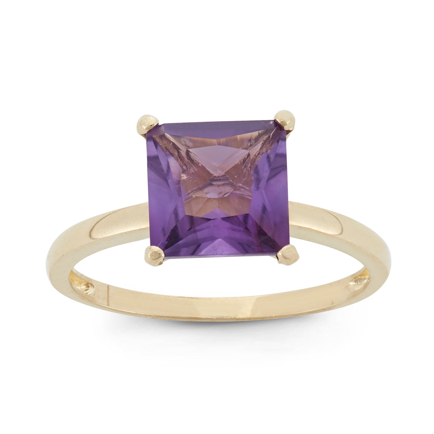 10k gold princess cut gemstone ring - Walmart.com