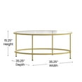 Flash Furniture Astoria Collection Round Coffee Table - Modern Clear Glass Coffee Table with ...